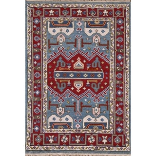 Blue Heriz Serapi Indian Rug Handmade Wool Carpet - 3'11"x 5'11" - Bed ...