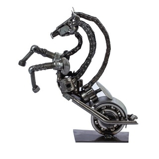 Novica Handmade Rustic Horsepower Recycled Auto Parts Sculpture (11 ...