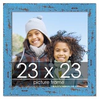 23x23 Shabby Chic Blue Wood Picture Square Frame - 23" x 23" - Bed Bath ...