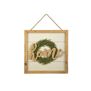 Angela 15 Inch Square Wall Art Plaque, Wood Frame, Home, White - Bed ...