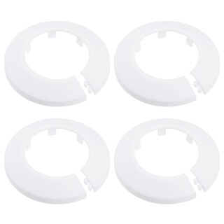 50mm Pipe Cover Decoration PP Plastic Water Pipe Escutcheon White 4pcs ...
