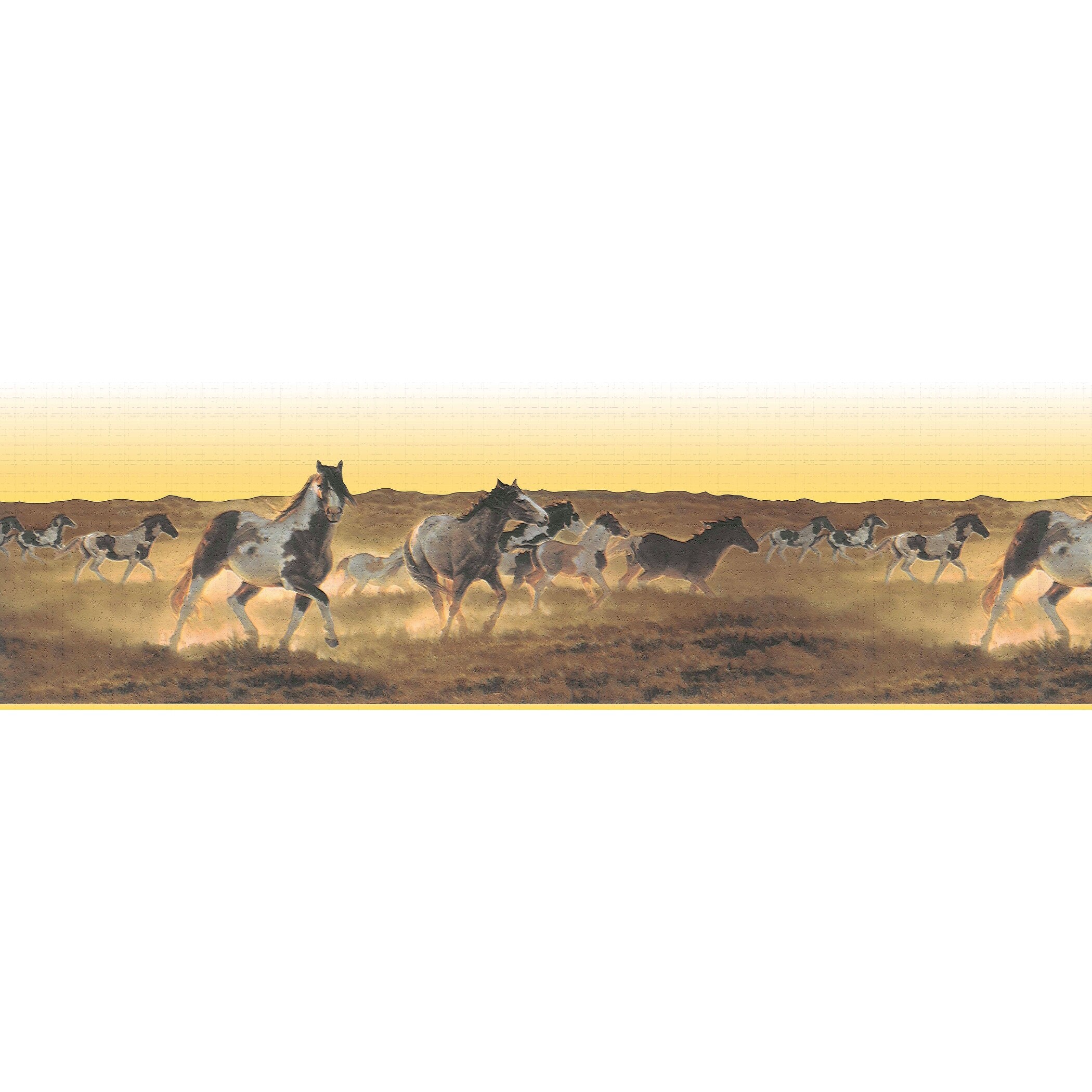 horses wallpaper border