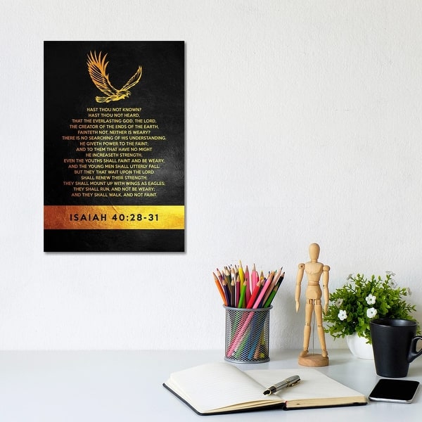 iCanvas "Isaiah 40_28-31 Bible Verse" by Adrian Baldovino Canvas Print ...