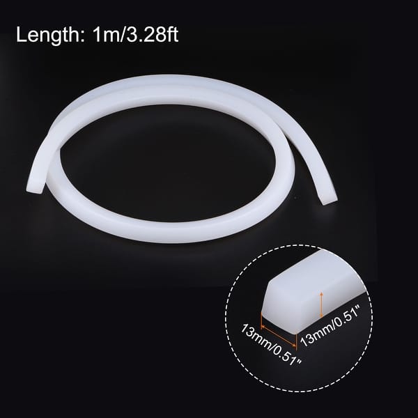 Flexible Solid Silicone Strip 0.51"x0.51"x3.28ft Rectangular No ...