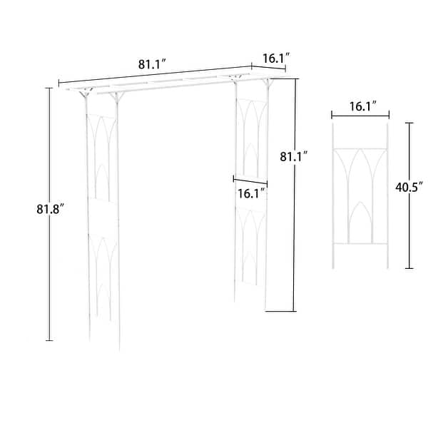 Wedding Metal Rectangle Arch Stand Garden Trellis Arbor Climbing White ...