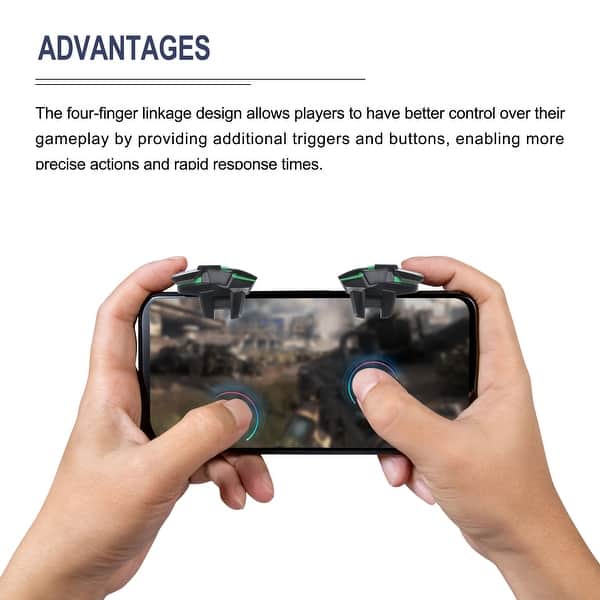 Gaming Trigger Mobile Game Controller Six-Finger Linkage for Cell Phone - Black - Bed Bath ...
