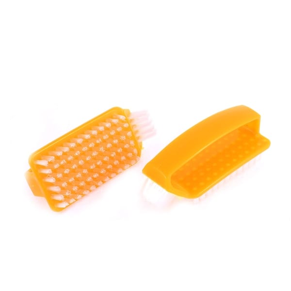 Plastic Bristle Clothes Shoe Boot Coat Scrubbing Brushes Orange 2Pcs ...