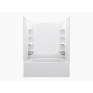Sterling 71420120-0 STORE+ 60" x 32" Vikrell Alcove Bath/Shower with ...