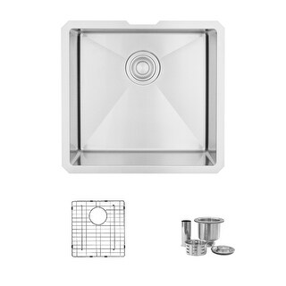 Undermount 19 inch Stainless Steel Single Bowl Kitchen Sink handmade ...