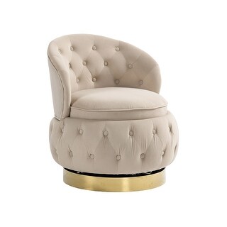 360 Degree Swivel Cuddle Barrel Accent Storage Chairs Round Armchairs ...