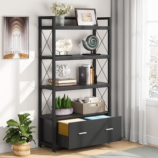 Standing File Cabinet with Drawer and Storage Shelves - Bed Bath ...