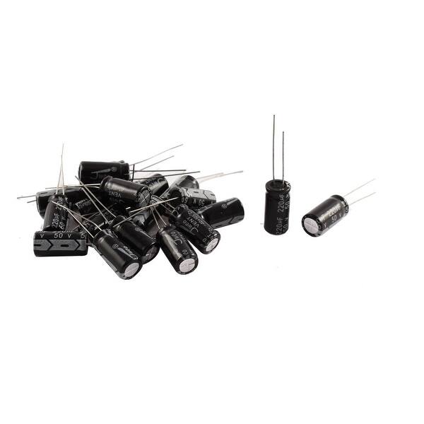 20Pcs 50V 220uF 105C Radial Lead Electrolytic Capacitor 8mm x 12mm - Black - Bed Bath & Beyond ...