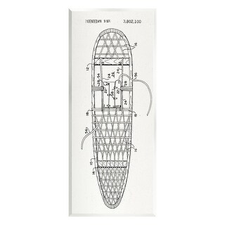 Stupell Snowshoe Winter Patent Blueprint Wall Plaque Art by Lil' Rue ...