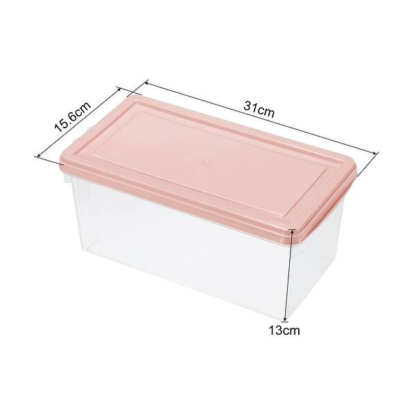 Fridge Storage Box Container Fruits Vegetable Cupboard Organizer -Pink ...