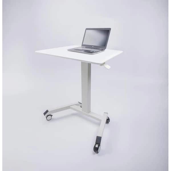 Adjustable Height Standing Office Small Desk In White Color - Bed Bath ...