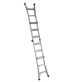 COSCO 18 foot Reach Height Aluminum Multi-Position Ladder - 18 Foot ...