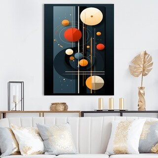 Designart "Retro Circular Minimalism In Vintage I" Modern Geometric ...