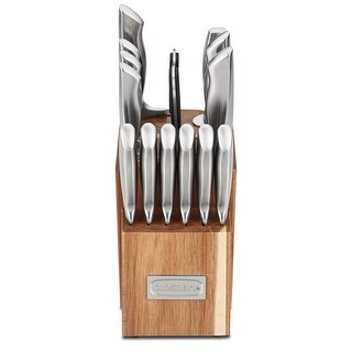 15pc German Stainless Steel Hollow Handle Cutlery Block Set - Bed Bath ...