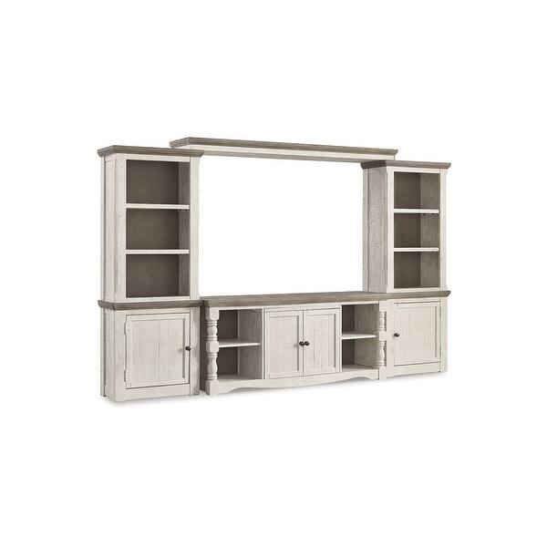 Signature Design by Ashley Havalance White/Gray 4-Piece Entertainment ...