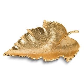 Curata Large Gold-Tone Aluminum Maple Leaf Tray - Bed Bath & Beyond ...