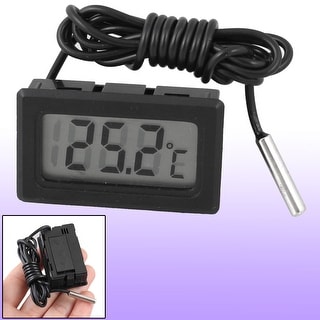 38.2" Length Cable LCD Screen Display Digital Thermometer Probe - Black ...