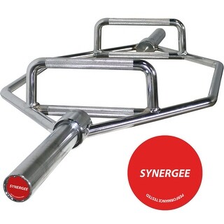 Synergee 25kg Chrome Olympic Hex Barbell with Two Handles for Squats ...