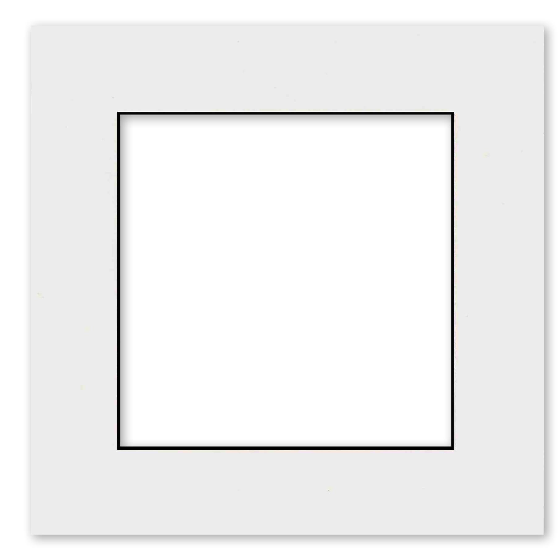 20x20 Mat for 8x8 Photo - Black with Black Core Matboard for Frames Measuring 20 x 20 In- To ...