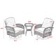 Outdoor Swivel Rocker Patio Chairs Set - 360 Degree Rotating ...