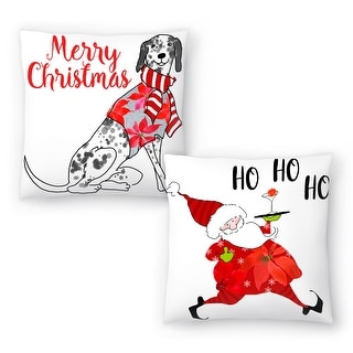 HO HO HO and Sam - Set of 2 Decorative Pillows - Bed Bath & Beyond ...