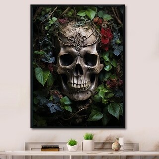 Designart "Jungle Skull Portrait" Skull Framed Wall Decor - Bed Bath ...