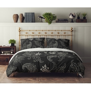 JACOBEAN FLORAL CHARCOAL Comforter Set By Kavka Designs - Bed Bath ...