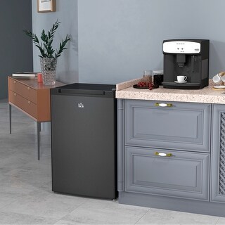 HOMCOM Upright Freezer, 3.0 Cubic Feet Compact Mini Freezer with ...