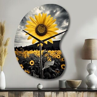 Yellow Brown Sunflower Field Emergent Sunflower II - Sunflowers Wall ...