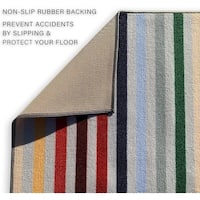 Custom Size Rainbow Design Multicolor Rubber Backed Non-Slip Hallway ...