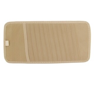 12 Compartments Sun Visor CD DVD Holder Case Storage Bag Beige - Bed ...