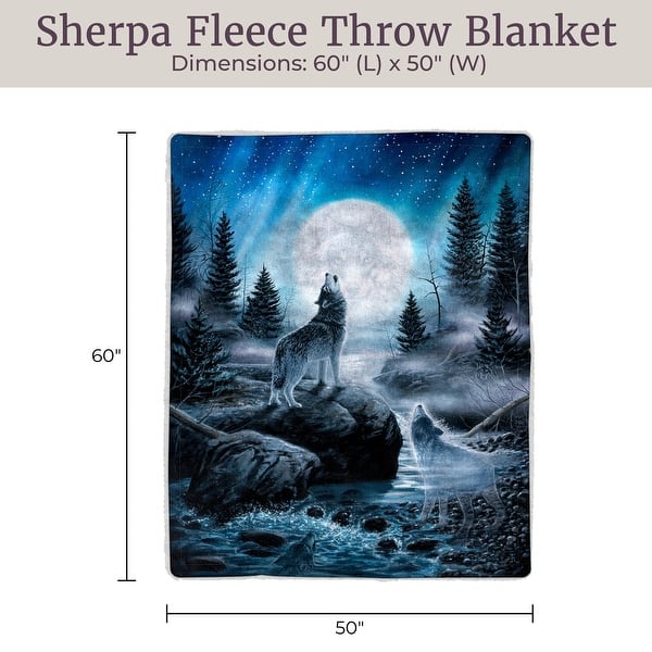 wolf bed throw
