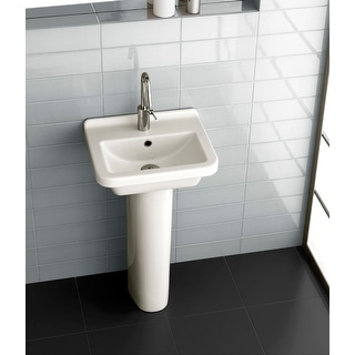 Bissonnet Erika 45 Pedestal Pro 17-11/16" Vitreous China Pedestal ...