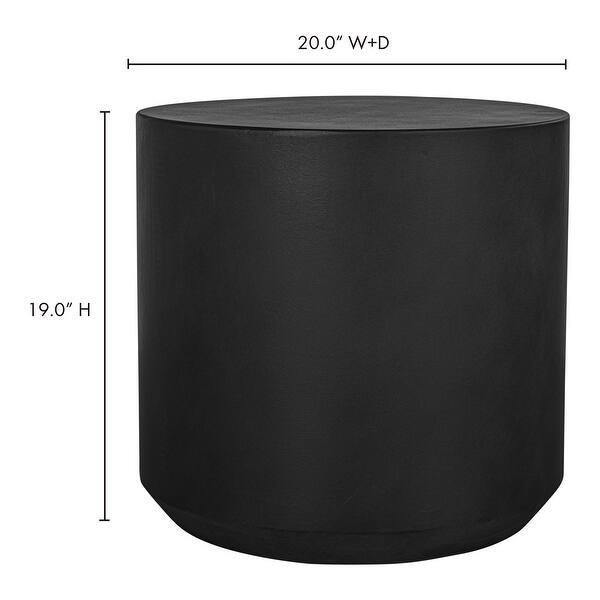Aurelle Home Garsia Modern Drum-Style Outdoor Side Table - Bed Bath ...