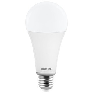 LUXRITE A23 LED Light Bulb, 33W, E26 Base, 4000LM, Dimmable, 3000K Soft ...