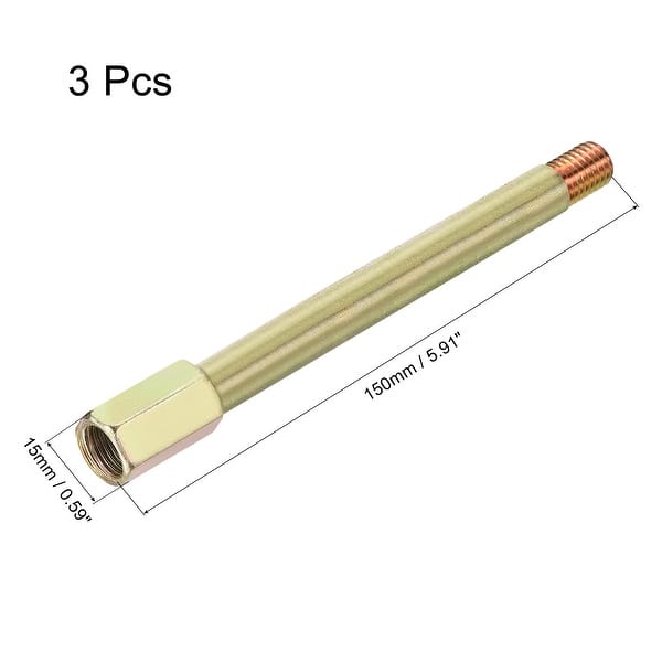 Iron Extension Hex Pipe Fitting 1/4PT Female to M12 Male Thread 100mm ...