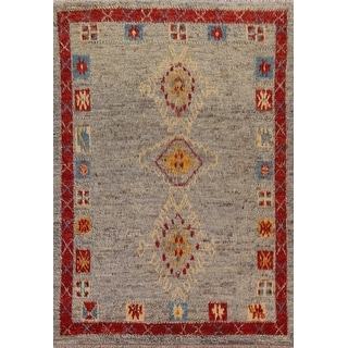 Gray Geometric Moroccan Berber Area Rug Handmade Tribal Wool Carpet - 8 ...