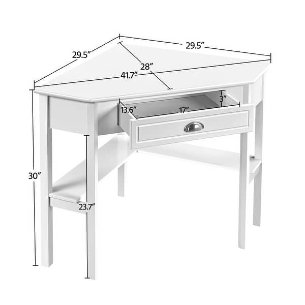 Corner Writing Desk with Storage Drawer - Bed Bath & Beyond - 35821010