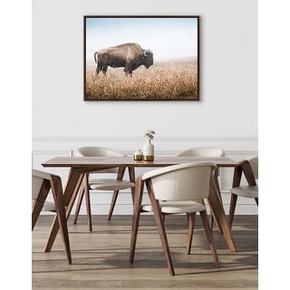 Kate and Laurel Sylvie Buffalo Grass Framed Canvas by Warren Metcalf ...