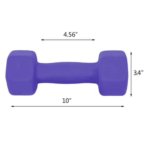 A Pair Dumbbell Barbell Neoprene Coated Weights 12 Pound Purple - Bed ...