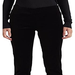 Ralph Lauren Women's Stretch Velvet Skinny Ankle Pants Black Size 8 - Bed Bath & Beyond - 40630857