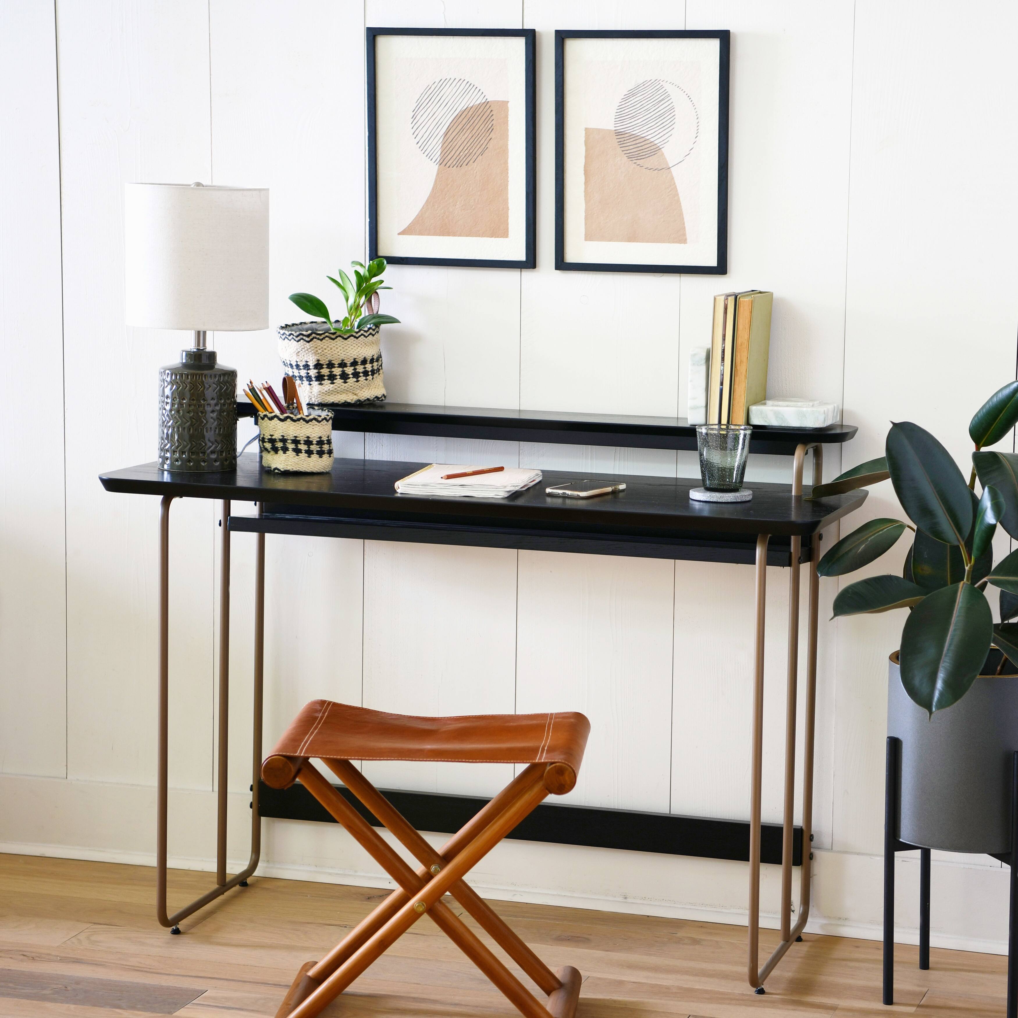 Pacifica Mid-Century Modern Computer Desk with Wood Veneer - Bed Bath ...