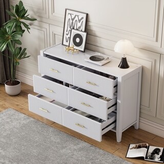 Elegant Design 6 Drawer Dresser Side Cabinet Storge Cabinet - Bed Bath ...