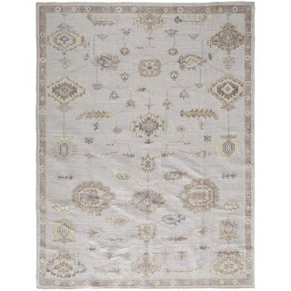 HomeRoots 9' X 12' Ivory And Orange Floral Hand Knotted Stain Resistant ...