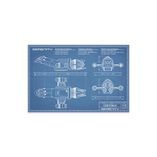 Serenity Firefly Spaceship Blueprint Print On Acrylic Glass by Action ...