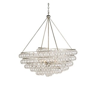 Currey & Company Stratosphere Silver Chandelier - 52"h x 46"dia - Bed ...